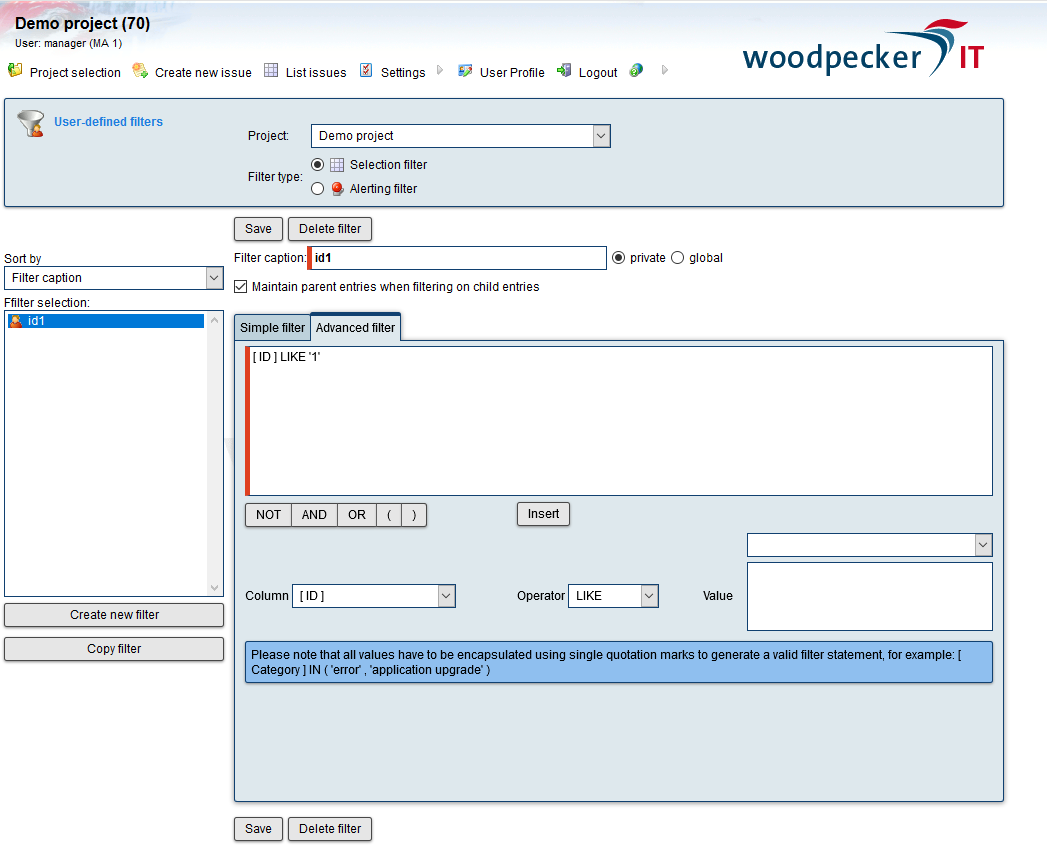 Woodpecker Issue Tracker