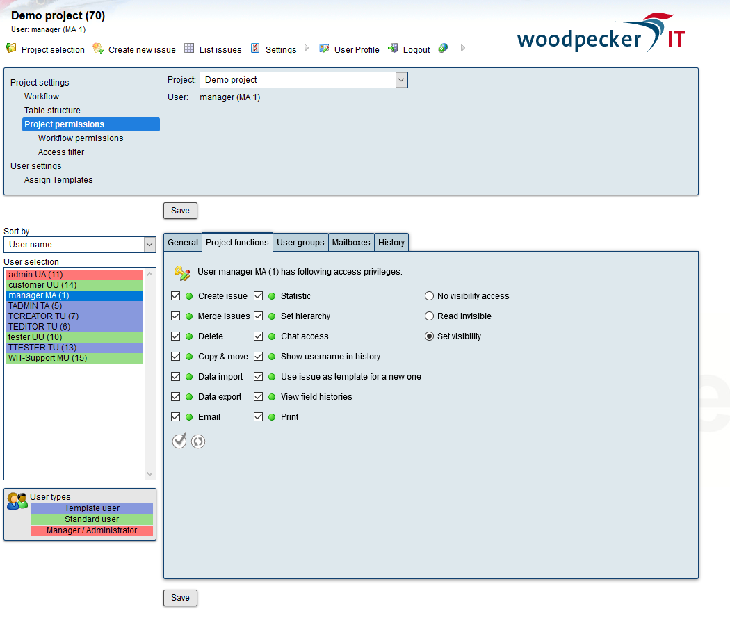 Woodpecker Issue Tracker